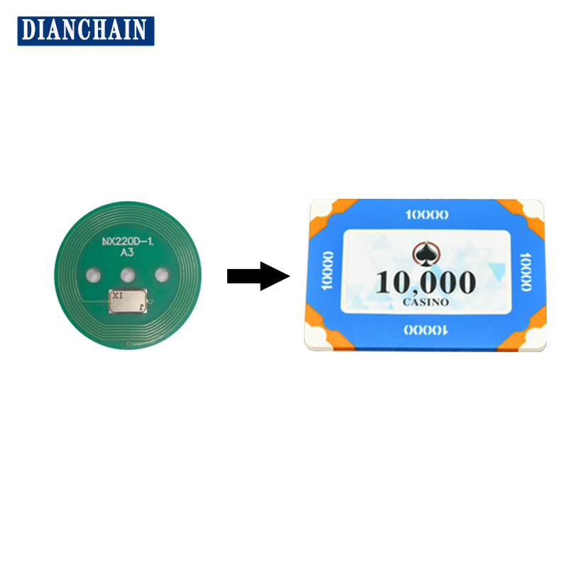 Custom RFID poker chip set Security Round square poker chips NFC ...